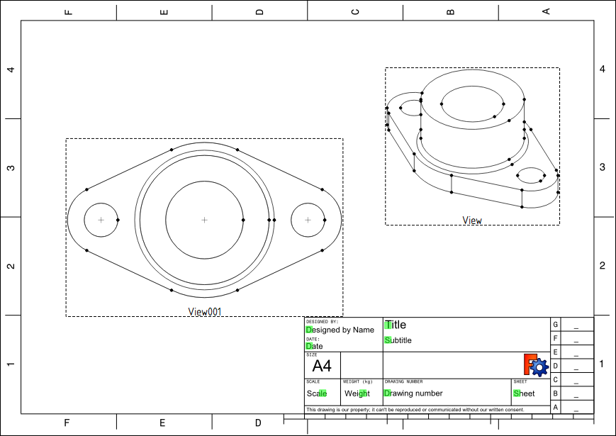 FreeCAD Tutorial TechDraw Workbench 1 3 XSim