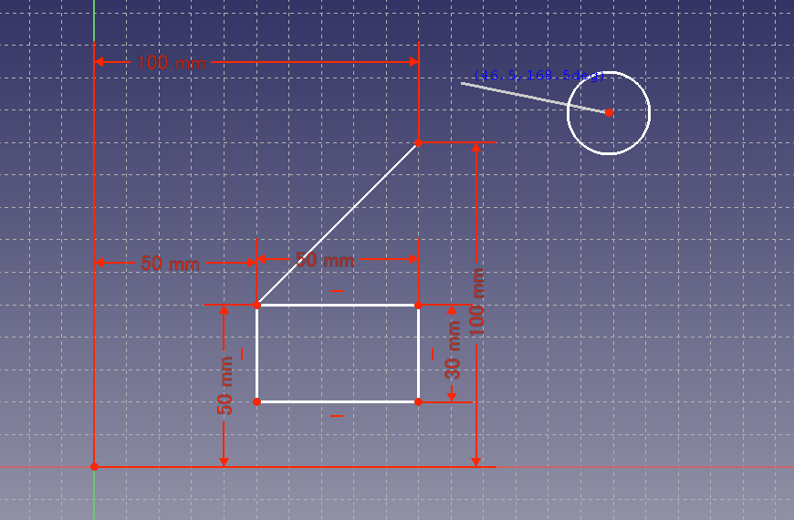 FreeCAD スケッチを移動 - XSim