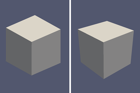 ParaView 透視投影、正射影の切り替え - XSim